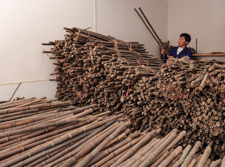 Man in SW China's Guizhou devotes 30 years to bamboo flute carving ...
